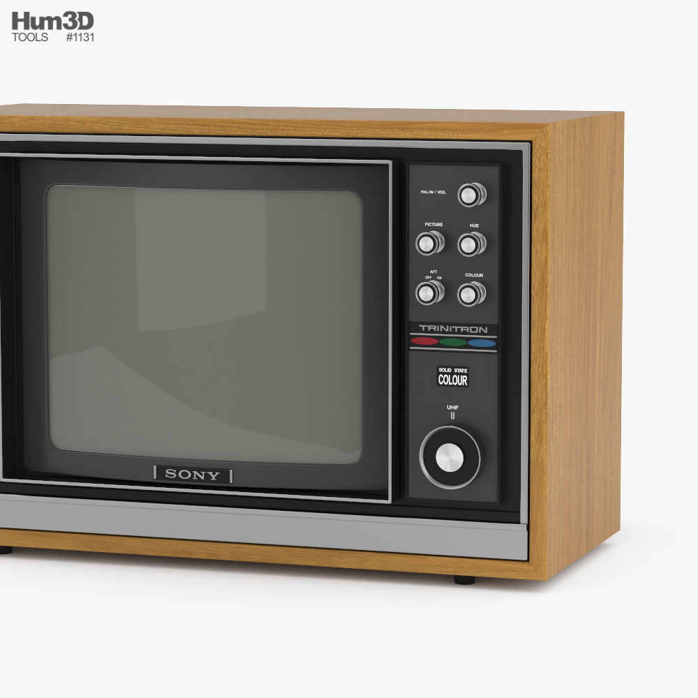 Sony Trinitron 1970 Television 3D model - Download Television on ...