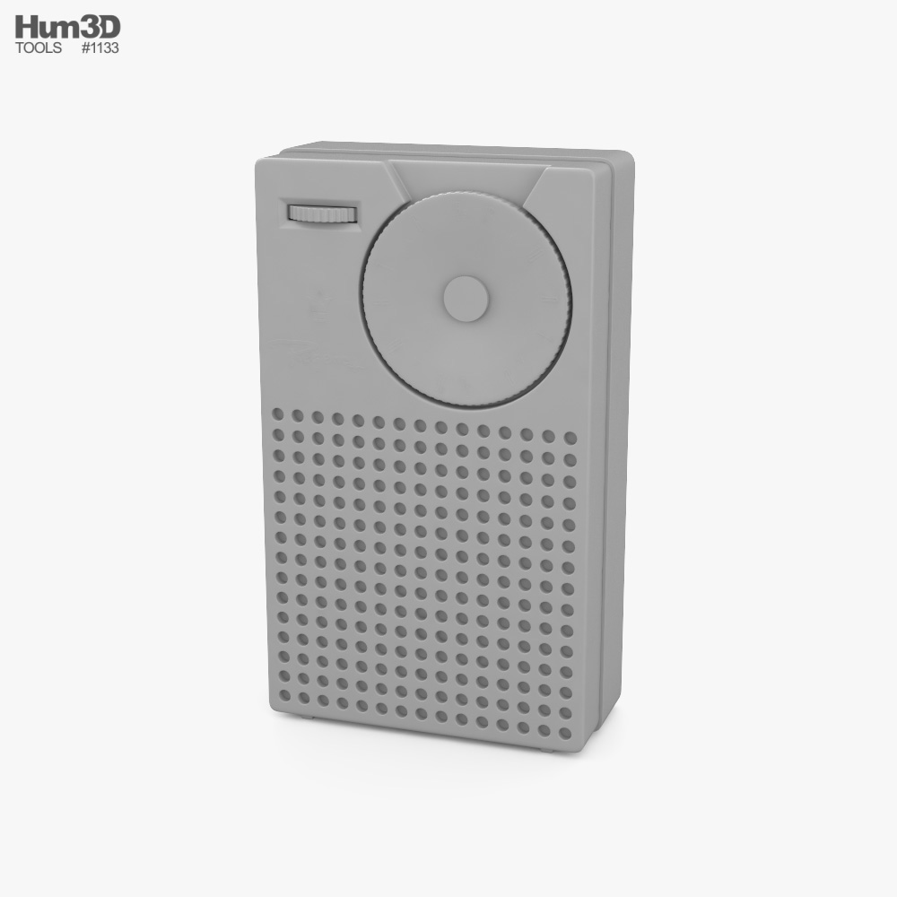 Regency TR 1 Transistor Radio 3D model - Download Audio Devices on ...