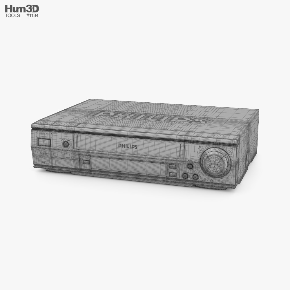 Philips Video Cassette Recorder 3D model - Download Audio Devices on ...