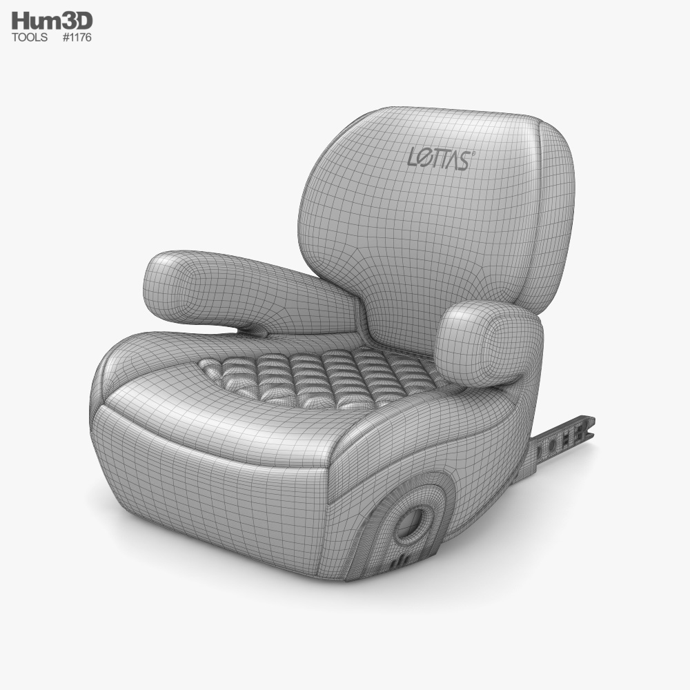 Lettas Child Booster Seat 3D model - Download Vehicle equipment on ...