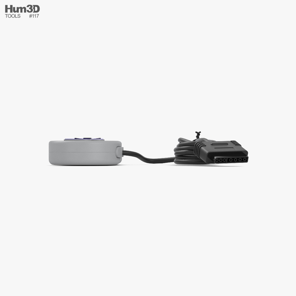 SNES Controller 3D model - Download Game Console on 3DModels.org
