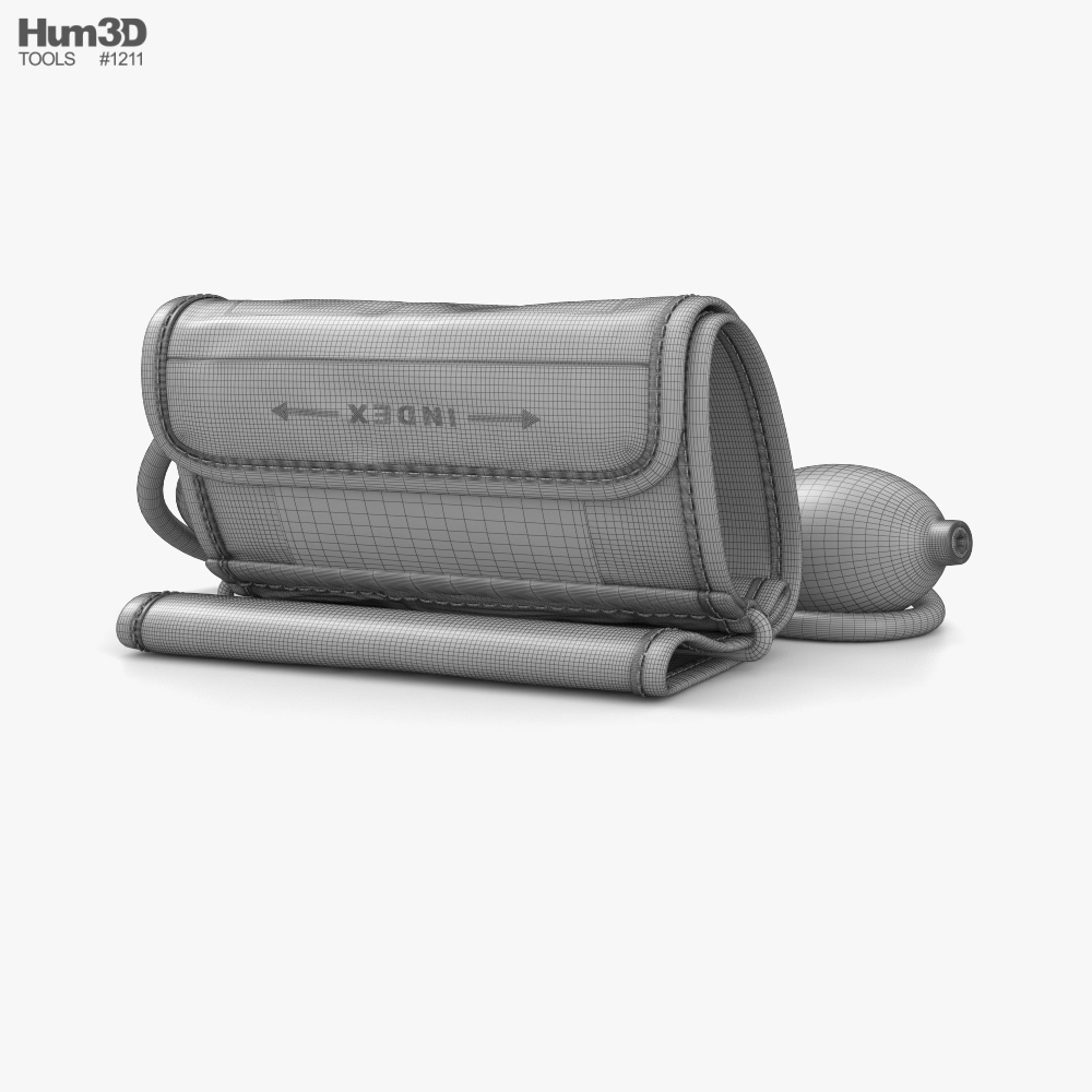 Blood Pressure Cuff 3D model - Download Medical Equipment on 3DModels.org