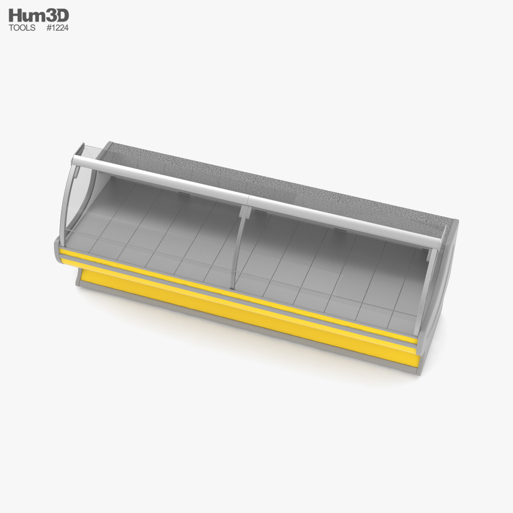 Supermarket Meat Display Refrigerator 3D model - Download Appliances on ...
