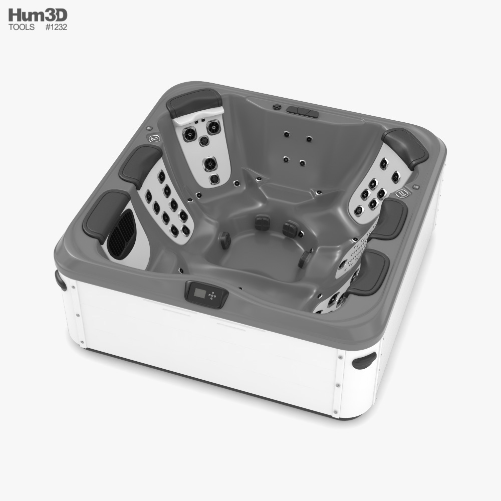 Jacuzzi Cuadrado Modelo 3D - Descargar Accesorios para Baño activado ...