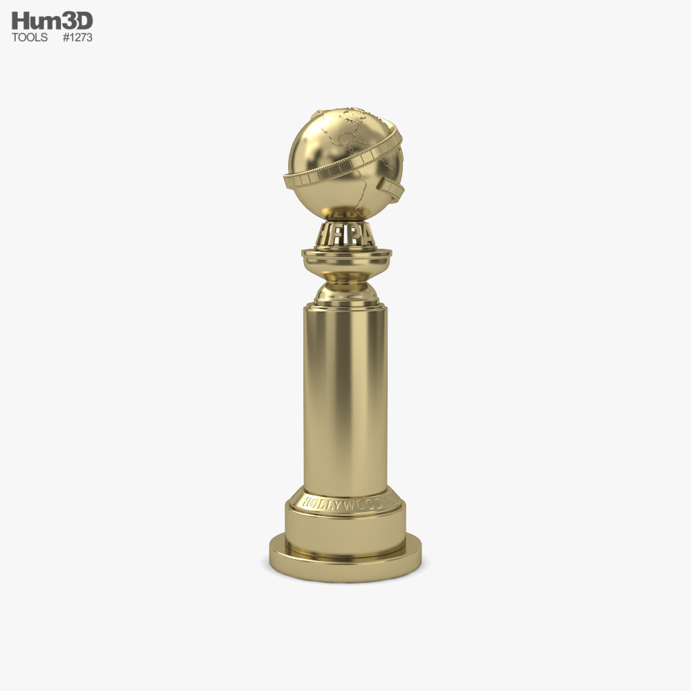Golden Globe Award Statue 3D model - Download Trophy on 3DModels.org