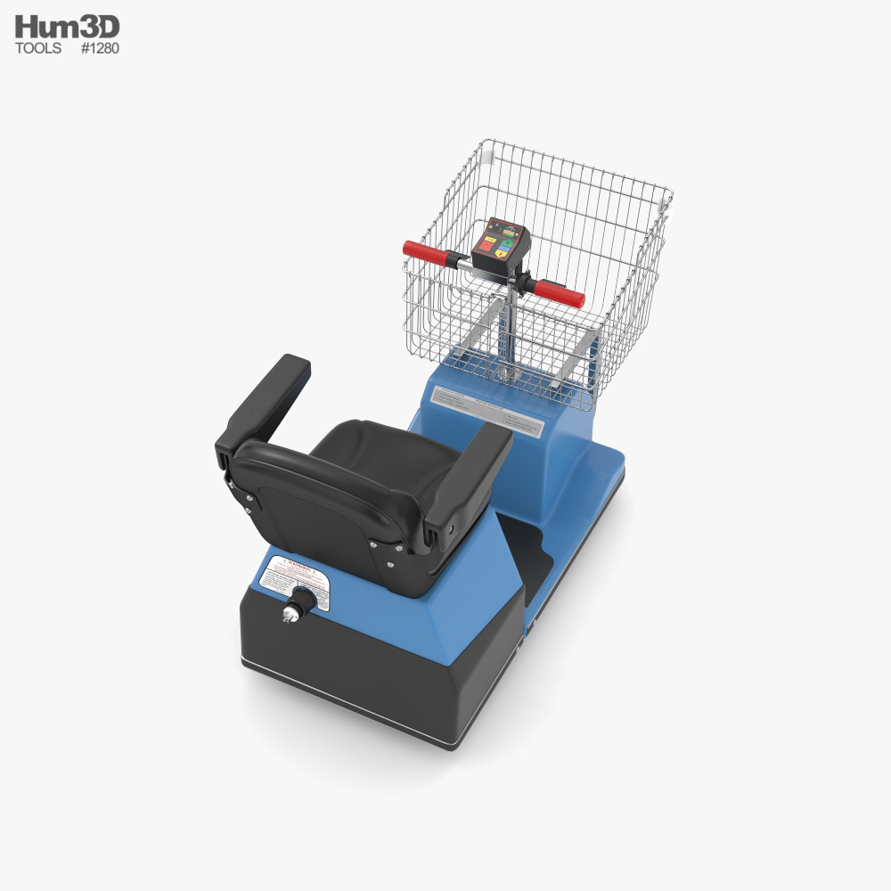 Motorized Shopping Cart 3D model - Download Medical Equipment on ...