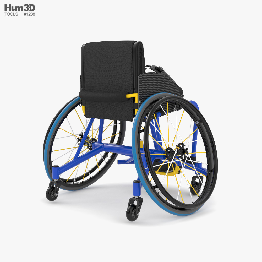 Sport Wheelchair 3D model - Download Medical Equipment on 3DModels.org