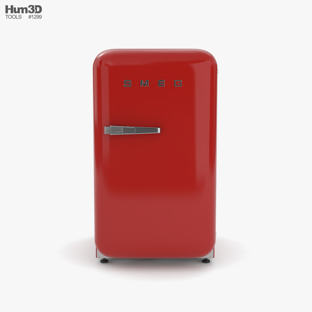 Smeg Small Refrigerator 3D model - Download Home Appliances on 3DModels.org