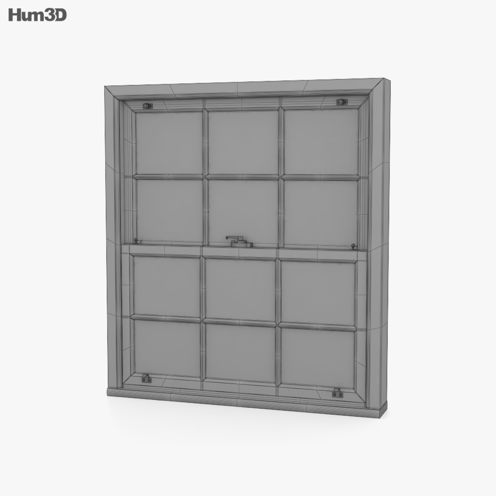 Vertical Sliding Window 3D model - Download Building components on ...