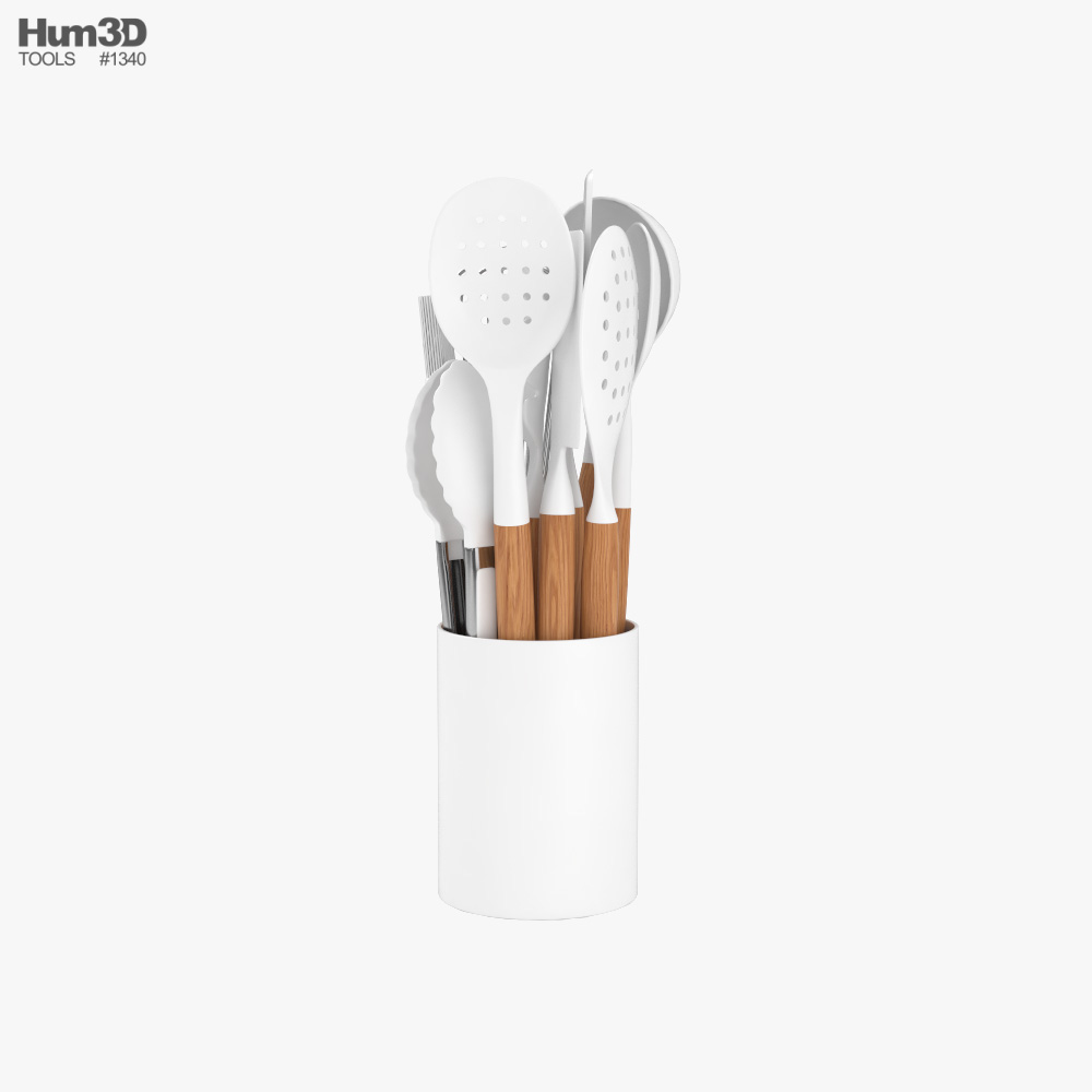 Kitchen Utensils Set 3D model - Download Tableware on 3DModels.org