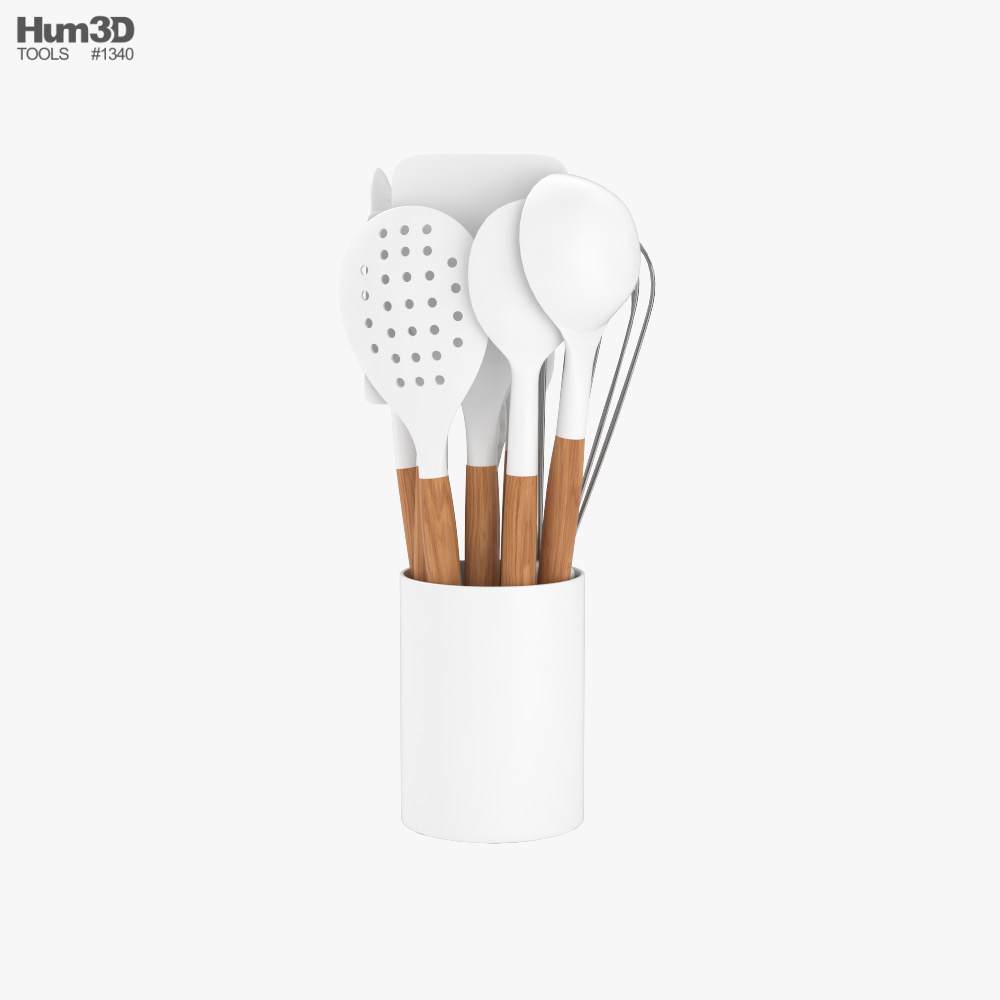 Kitchen Utensils Set 3D model - Download Tableware on 3DModels.org