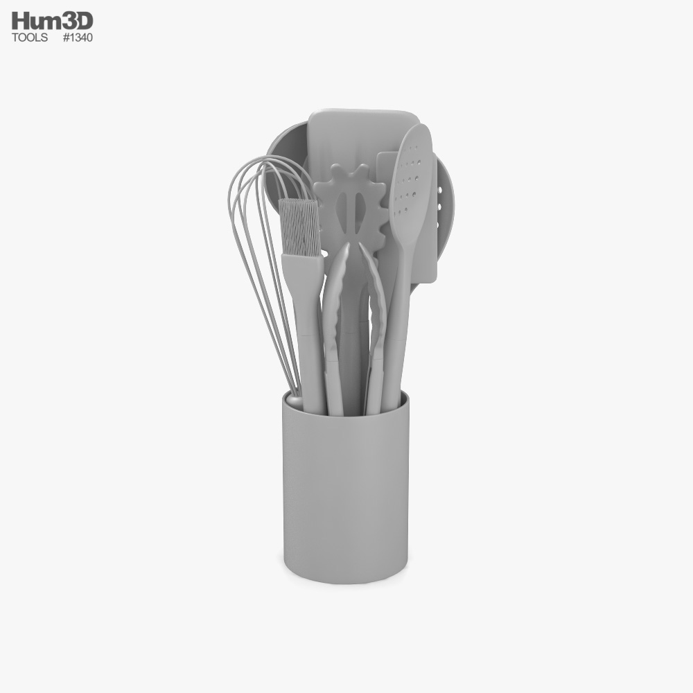 Kitchen Utensils Set 3D model - Download Tableware on 3DModels.org