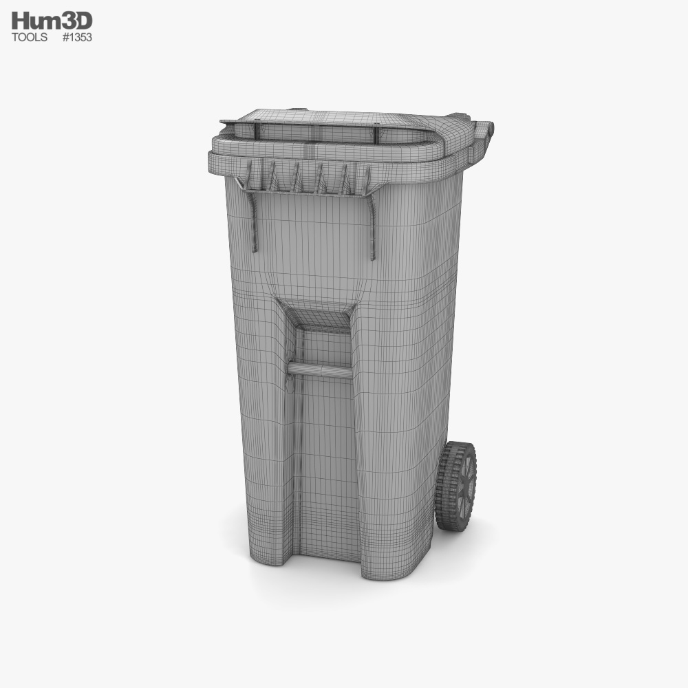 Rehrig Roll Out Cart 35 Gallon 3D model - Download Street elements on ...