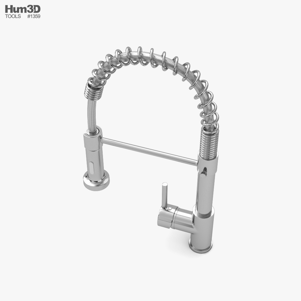 Modern Kitchen Mixer Tap 3D model - Download Bathroom Fixtures on ...