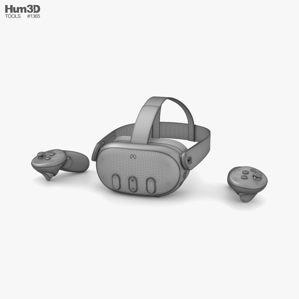 Meta Quest 3 3D model - Download Electronic Accessories on 3DModels.org
