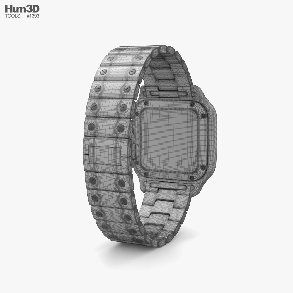 Cartier Santos 3D model - Download Watches on 3DModels.org