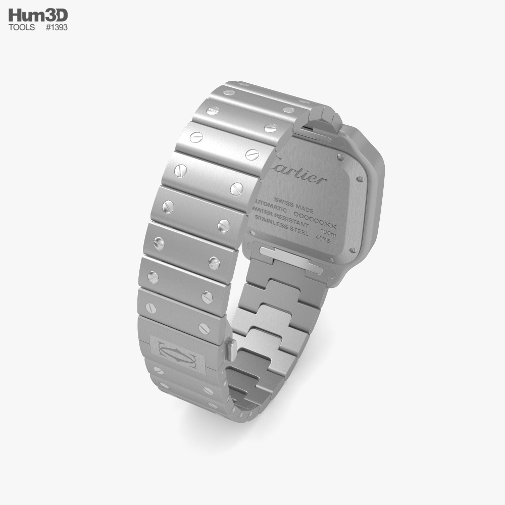 Cartier Santos 3D model - Download Watches on 3DModels.org