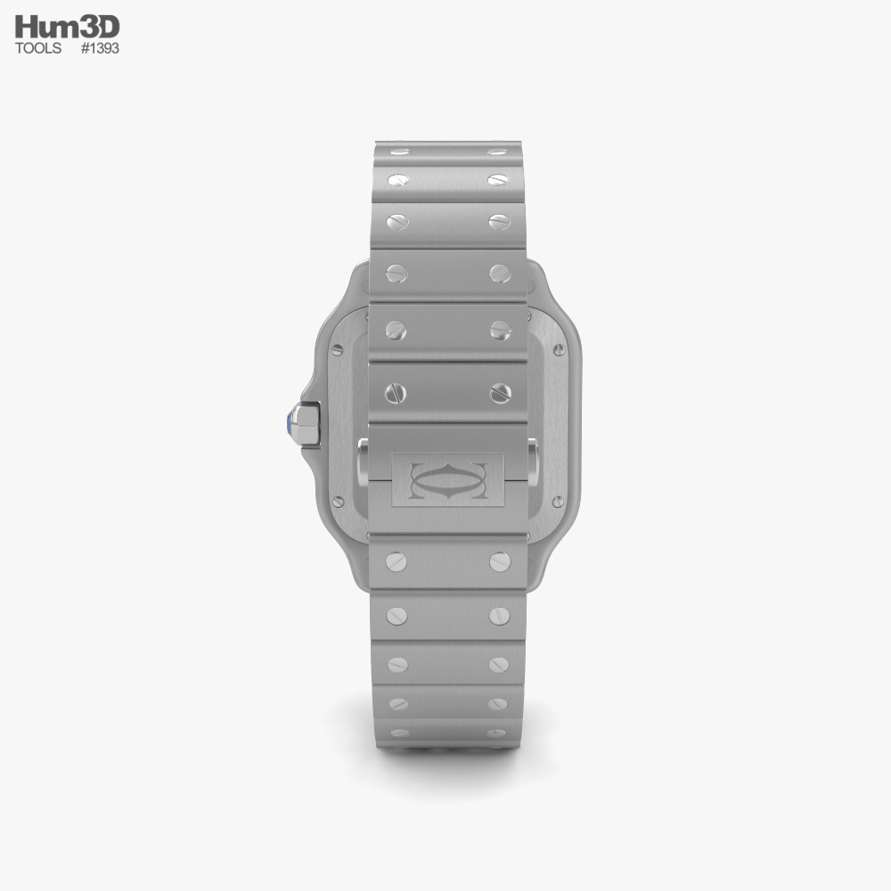 Cartier Santos 3D model - Download Watches on 3DModels.org