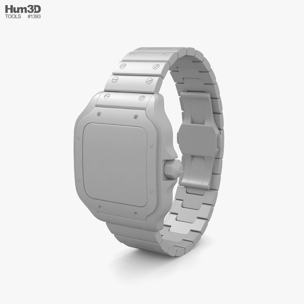 Cartier Santos 3D model - Download Watches on 3DModels.org