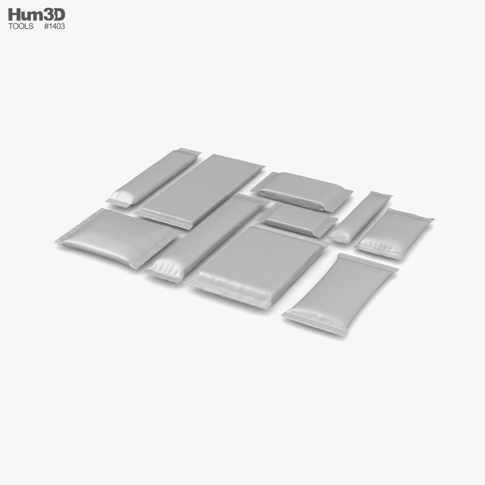 Chocolate Bar Packaging 3D model - Download Dessert on 3DModels.org