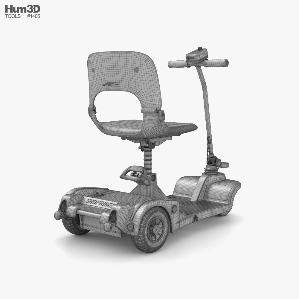 Echo Folding Scooter Shoprider Travel Mobility 3D model - Download ...