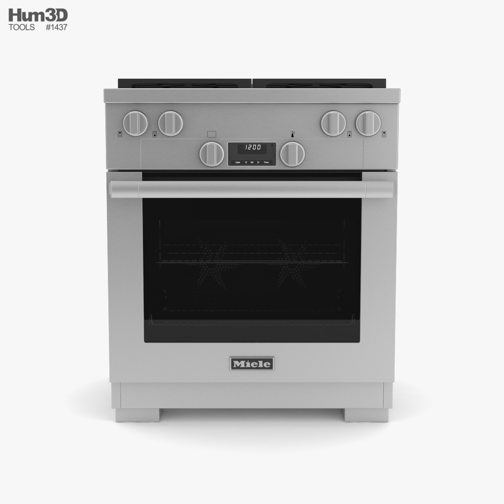 Miele Four Burners 30 Inch Gas Range 3D model - Download Home ...