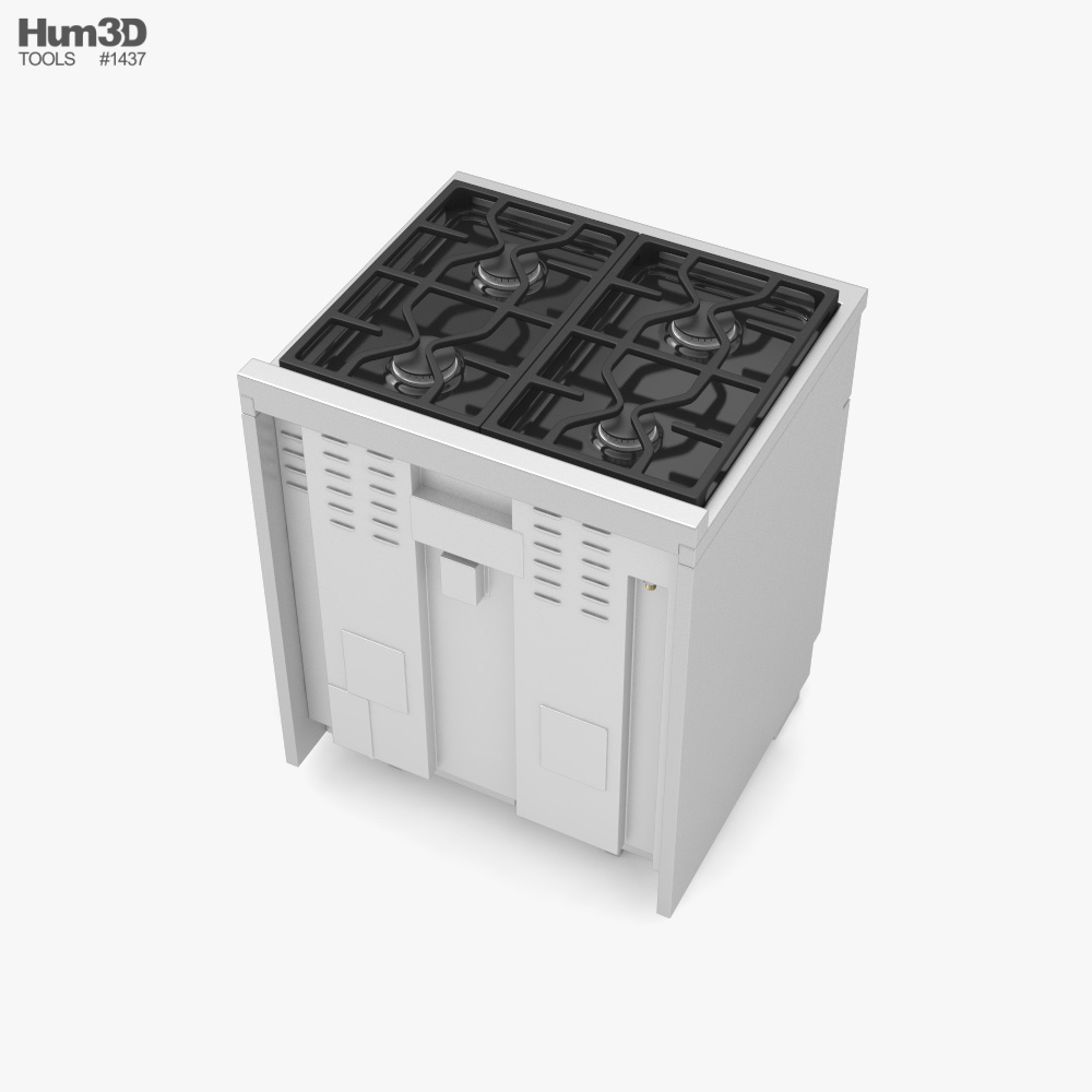 Miele Four Burners 30 Inch Gas Range 3D model - Download Home ...