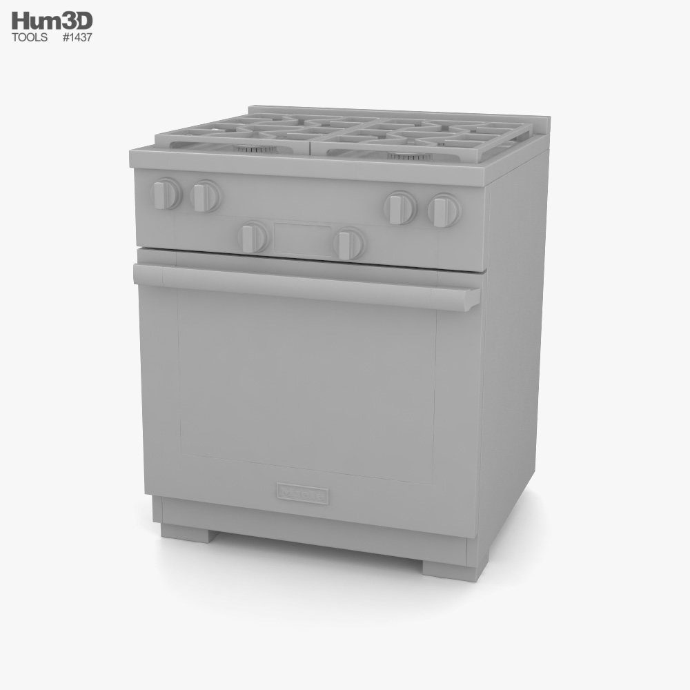 Miele Four Burners 30 Inch Gas Range 3D model - Download Home ...