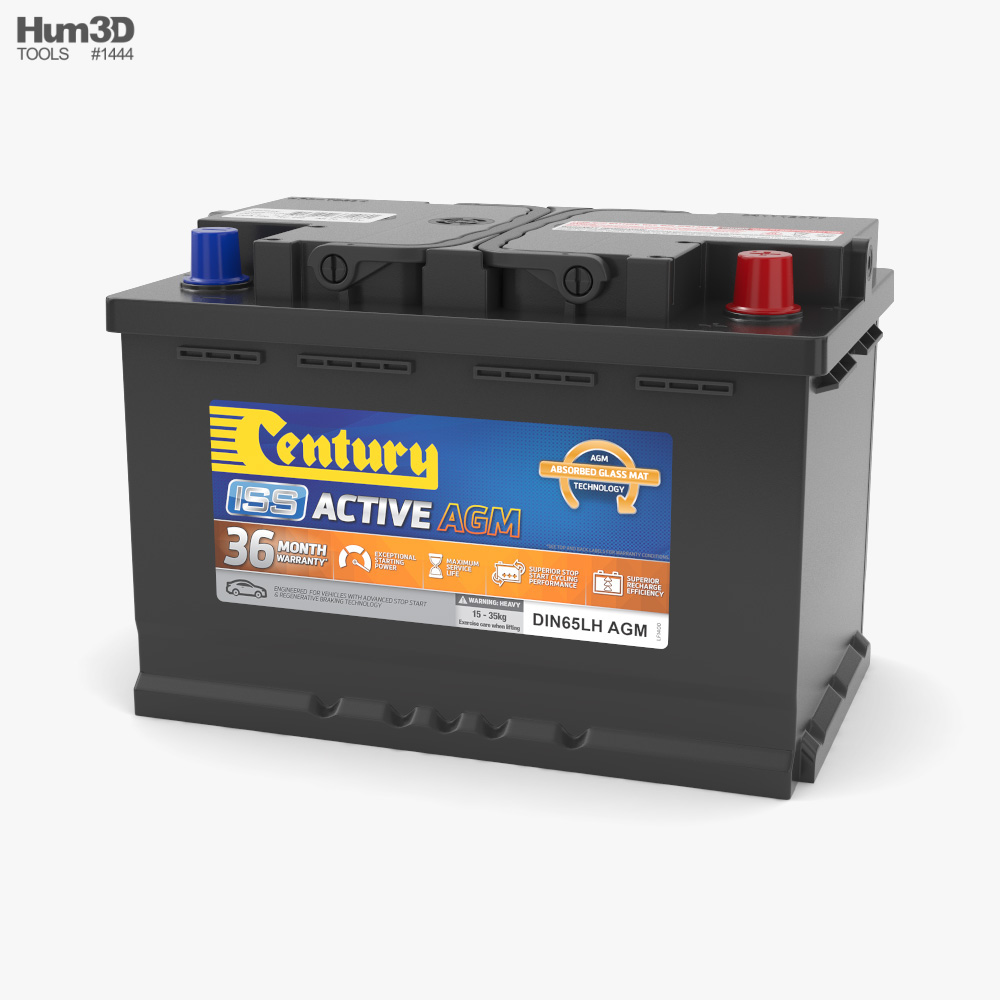 Batería AGM Century DIN65LH Para Automóvil Modelo 3D - Descargar ...