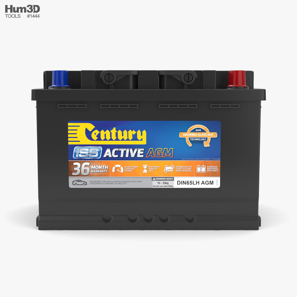 Batería AGM Century DIN65LH Para Automóvil Modelo 3D - Descargar ...