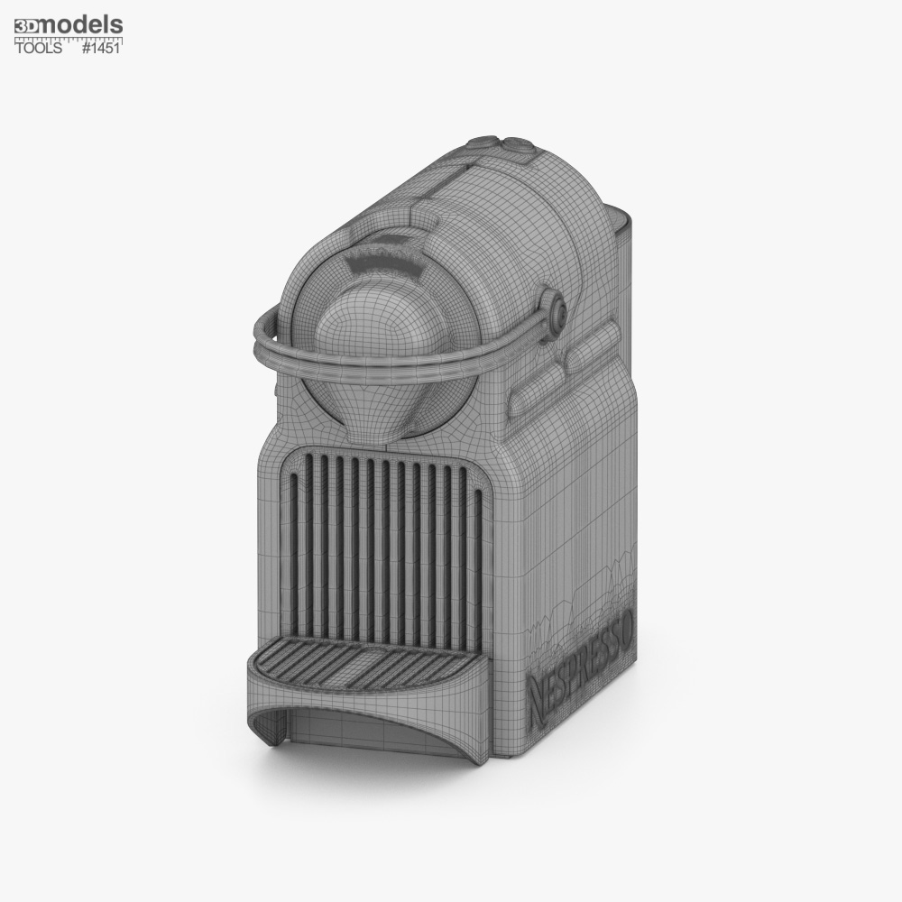 Nespresso Inissia Coffee Machine Red 3D model - Download Home ...
