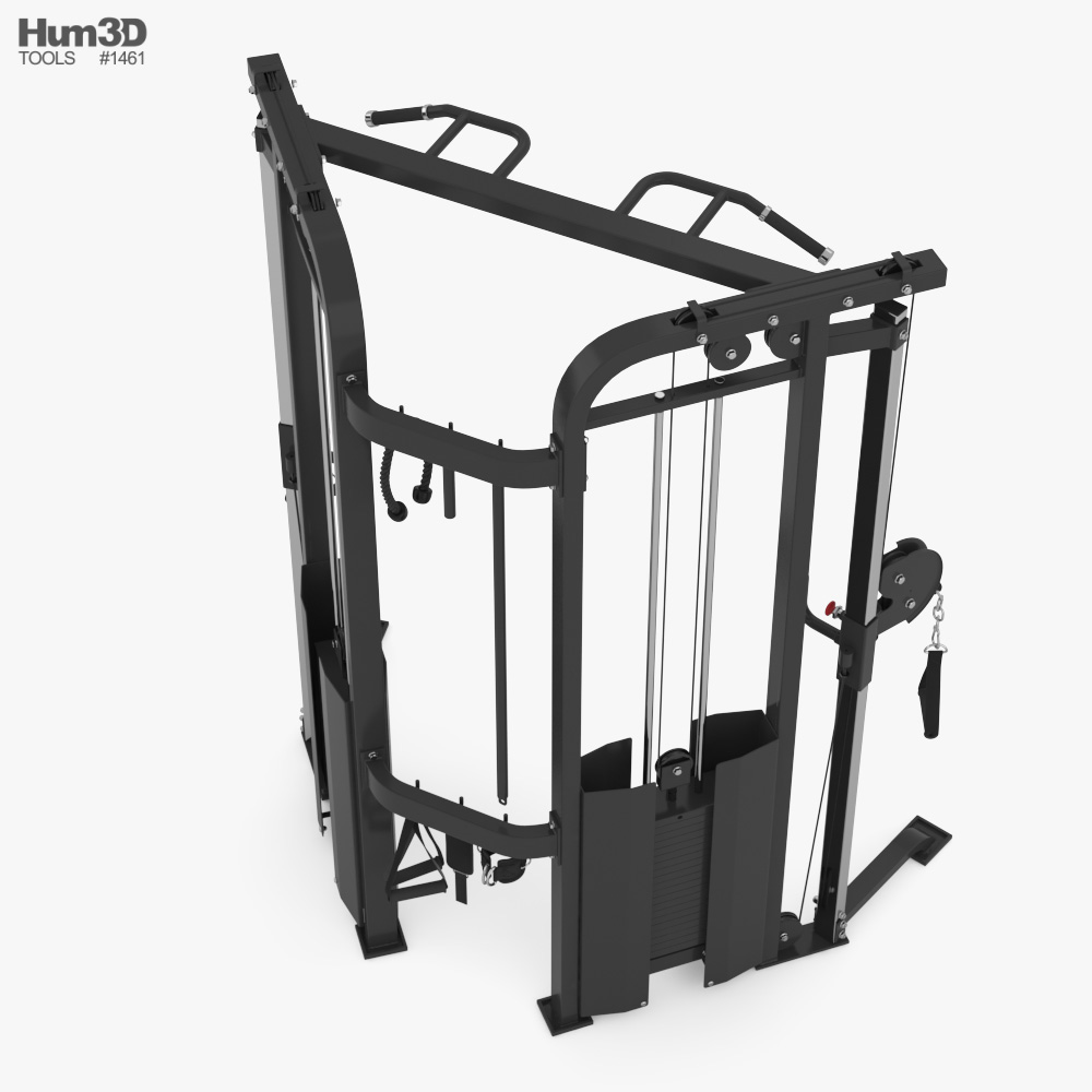 Crossover Functional Trainer Machine 3D model - Download Sports ...