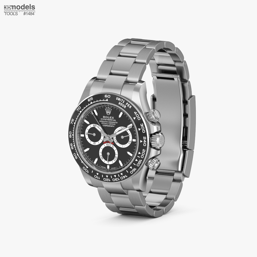 Rolex Cosmograph Daytona Oystersteel 40mm 126500LN Black 3D model ...