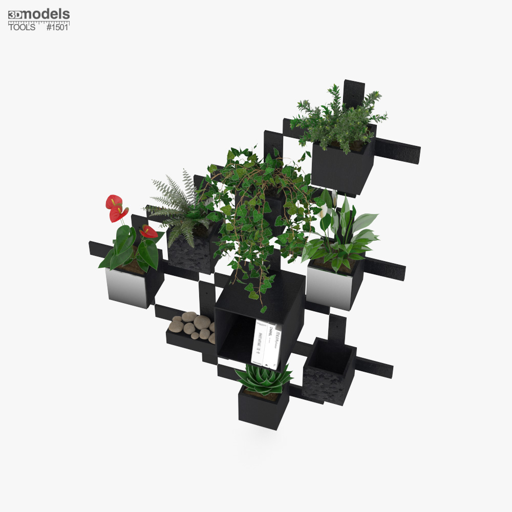 Natural Slate Wall Planter by Le Trefle Bleu 3D model - Download ...