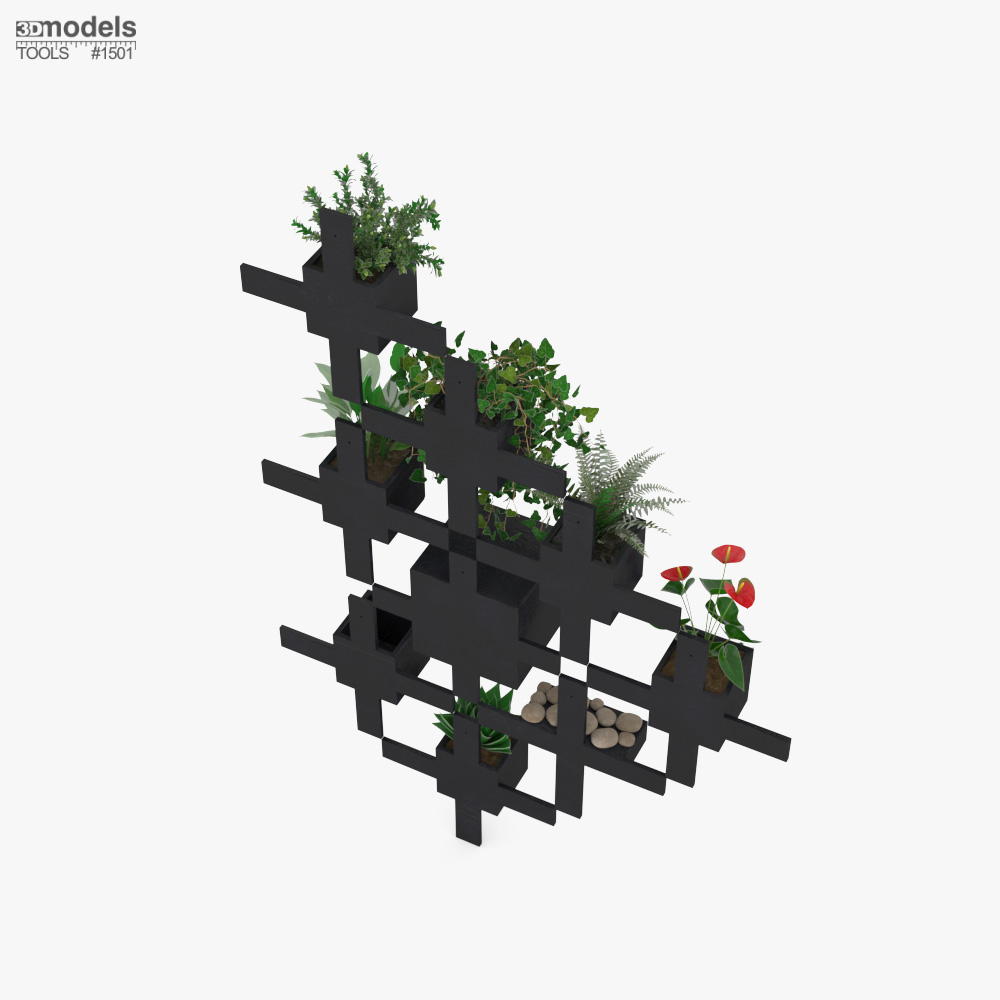 Natural Slate Wall Planter by Le Trefle Bleu 3D model - Download ...