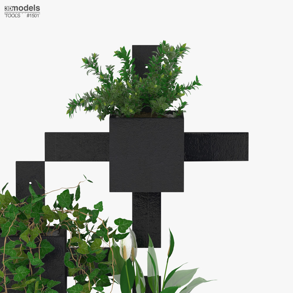 Natural Slate Wall Planter by Le Trefle Bleu 3D model - Download ...
