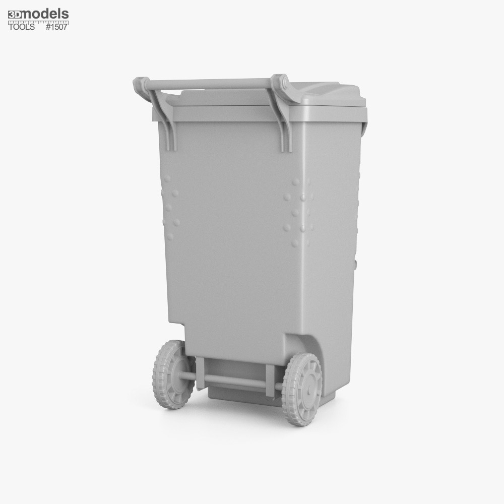 35 Gallon Residential Cart 3D model - Download Street elements on ...