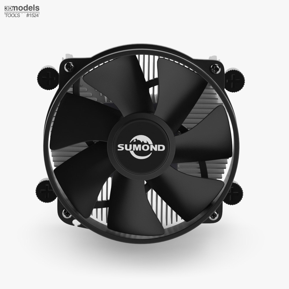 Sumond Cpu Cooling Fan 3D model - Download Computer Accessories on ...