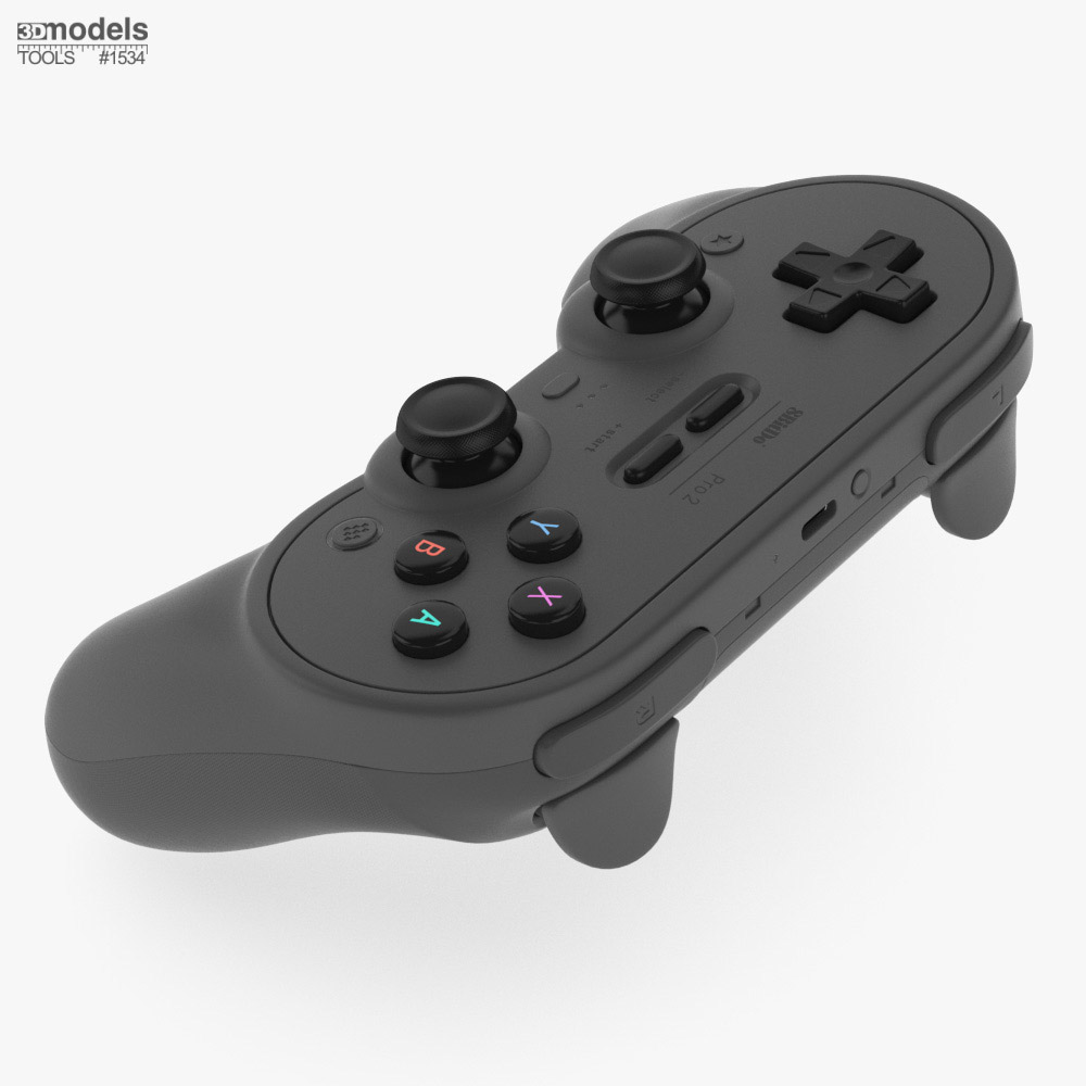 8BitDo Pro 2 Bluetooth Gamepad 3D model - Download Game Console on ...
