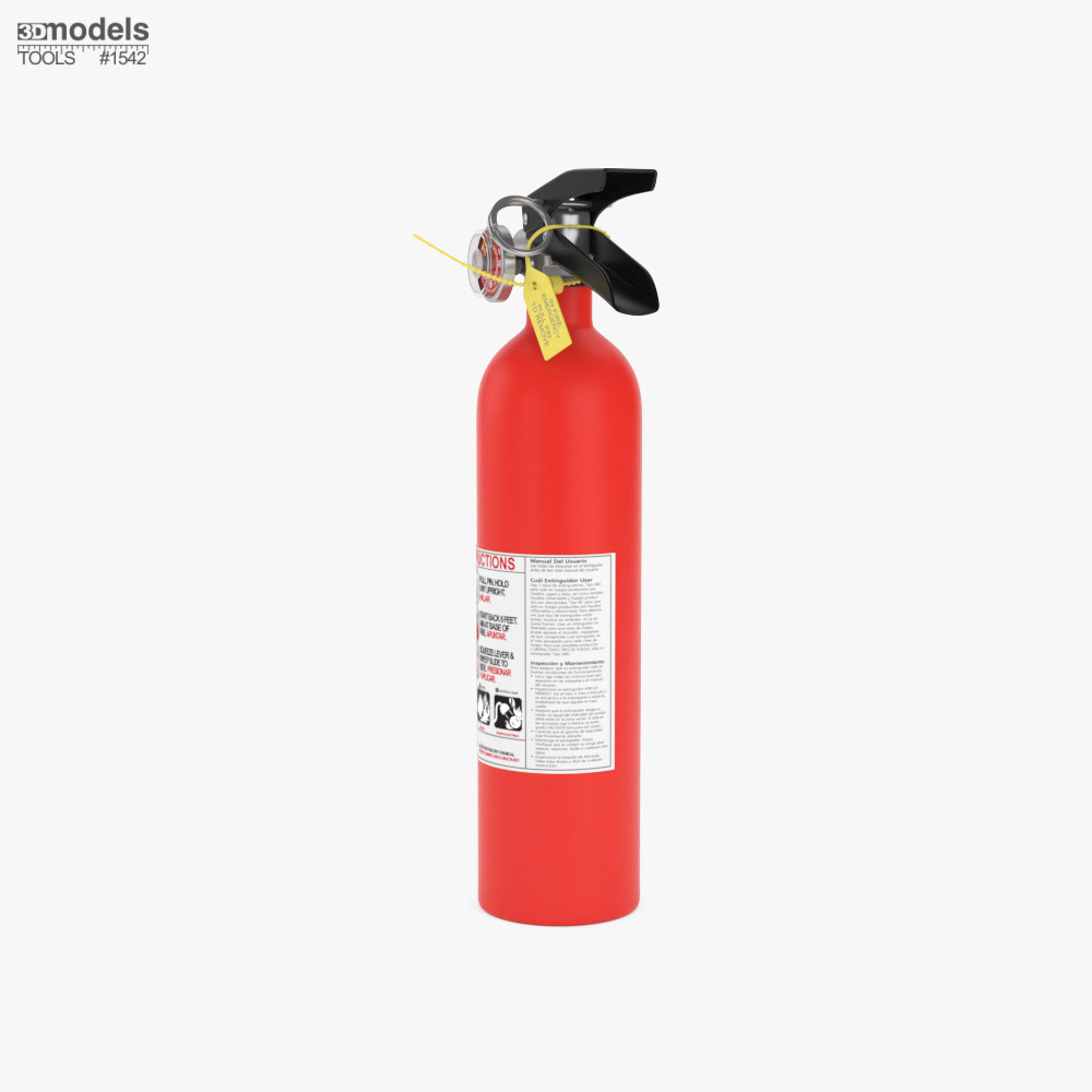 Kidde Pro 2.5lb BC Fire Extinguisher 3D model - Download Tools on ...