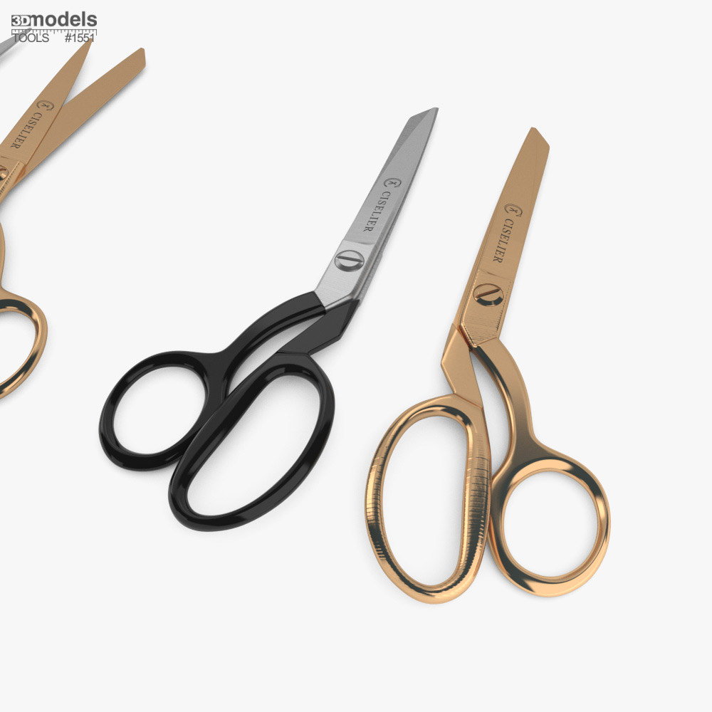 RH-LH Sidebents Scissors 3D model - Download Tools on 3DModels.org