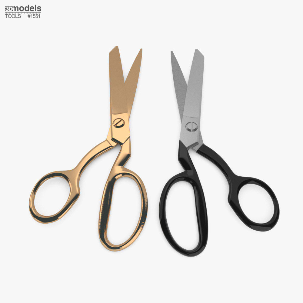 RH-LH Sidebents Scissors 3D model - Download Tools on 3DModels.org