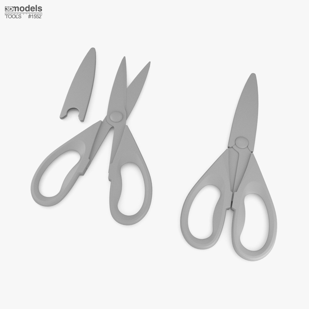 KitchenAid Kitchen Shears 3D model - Download Tableware on 3DModels.org