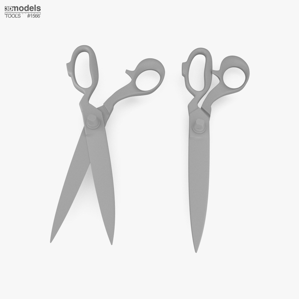 Classic Tailor Shears 3D model - Download Tools on 3DModels.org