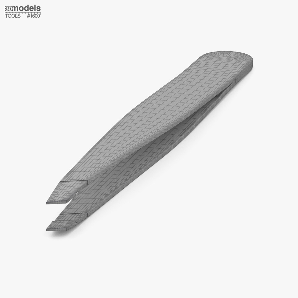 Stainless Steel Tweezers 3D model - Download Medical Equipment on ...