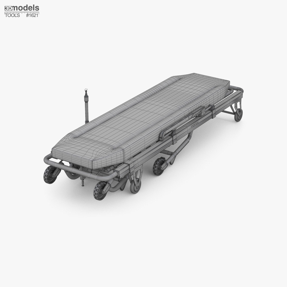 Manual Ambulance Folding Stretcher fold 3D model - Download Medical ...
