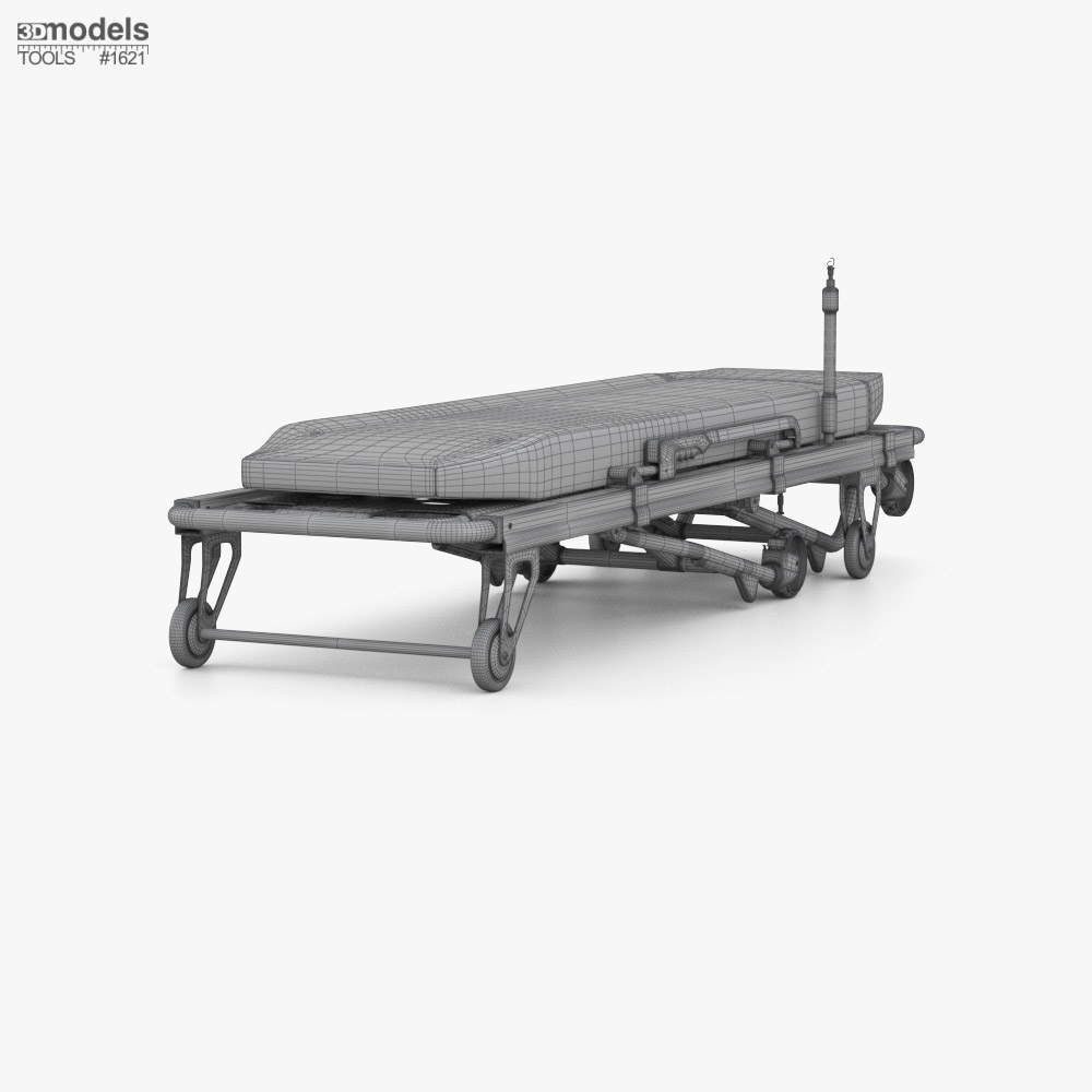 Manual Ambulance Folding Stretcher fold 3D model - Download Medical ...