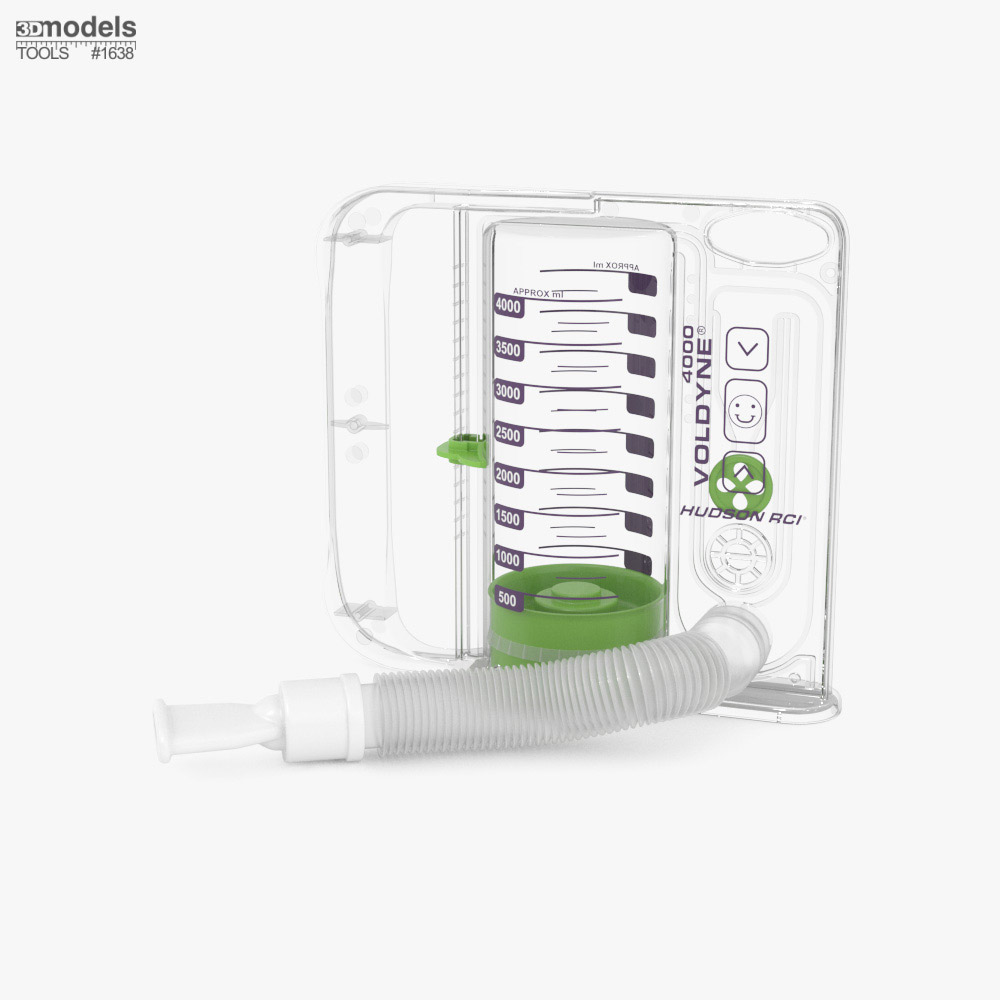 Spirometer Hudson Soldyne 4000 3D model - Download Medical Equipment on ...