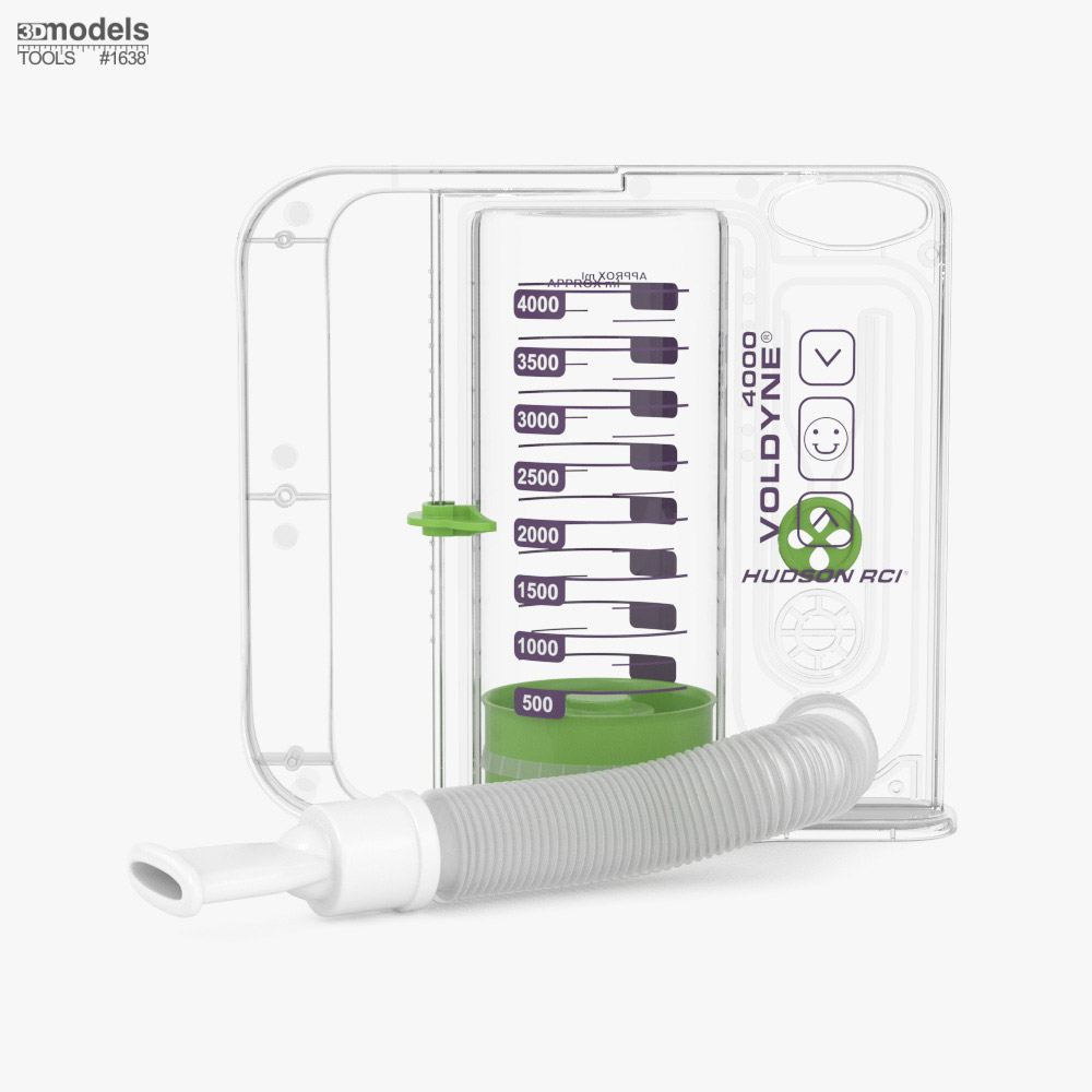 Spirometer Hudson Soldyne 4000 3D model - Download Medical Equipment on ...