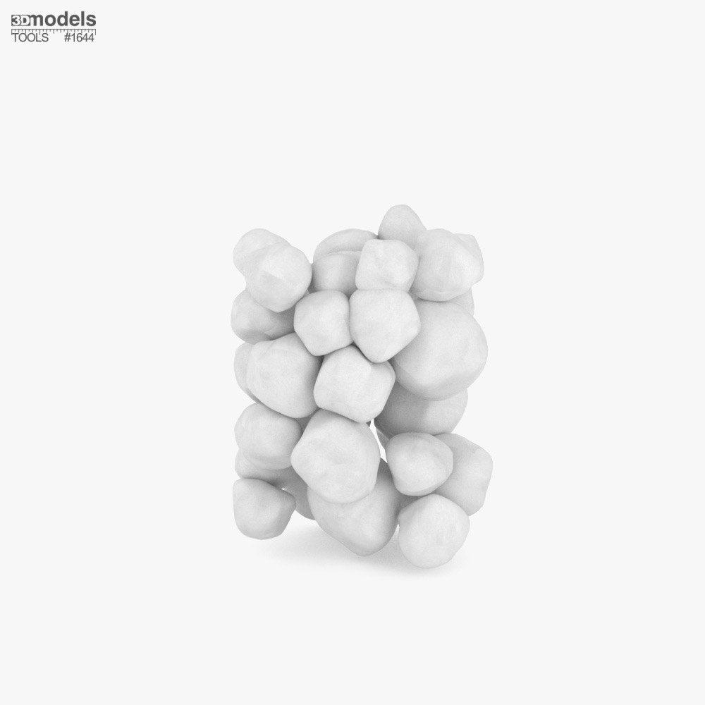 Cotton Balls 3D model - Download Health and Beauty on 3DModels.org